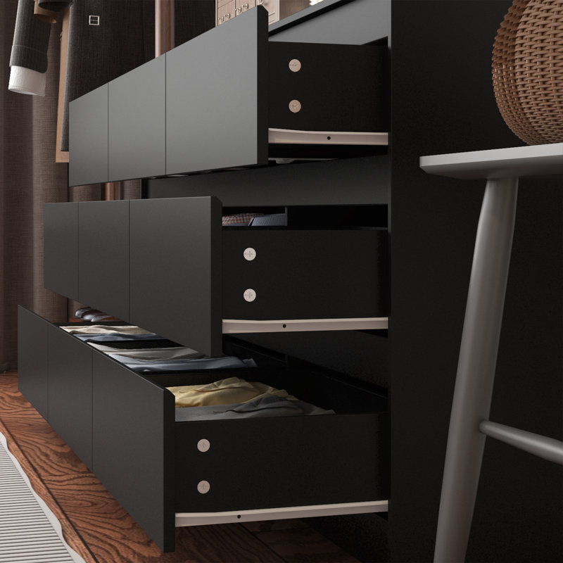 Ebern Designs 63" Wide 9 Drawers Dresser & Reviews | Wayfair